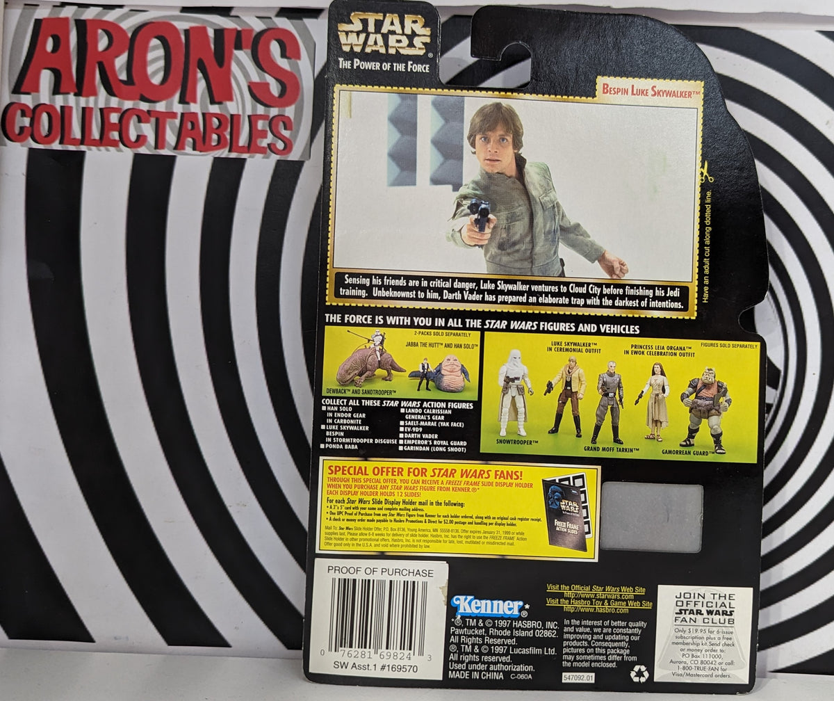 Star Wars The Power of the Force Bespin Luke Skywalker Freeze Frame Ac – Arons Collectables