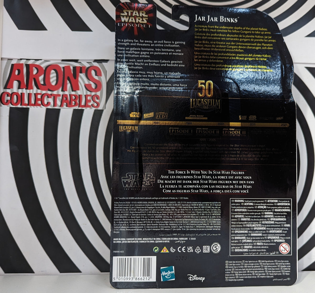 Star Wars 50th Anniversary Series Episode I Jar Jar Binks Action Figur ...