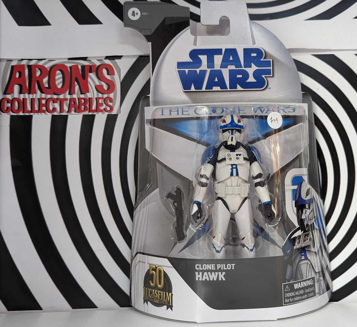 Star Wars 50th Anniversary Clone Wars Series Clone Pilot Hawk Action F ...