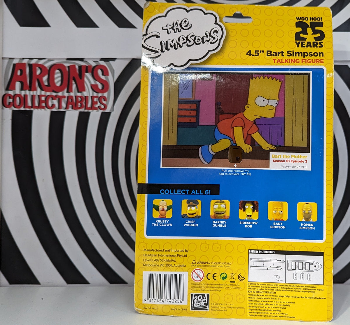 The Simpsons Talking Bart Simpson Action Figure – Arons Collectables