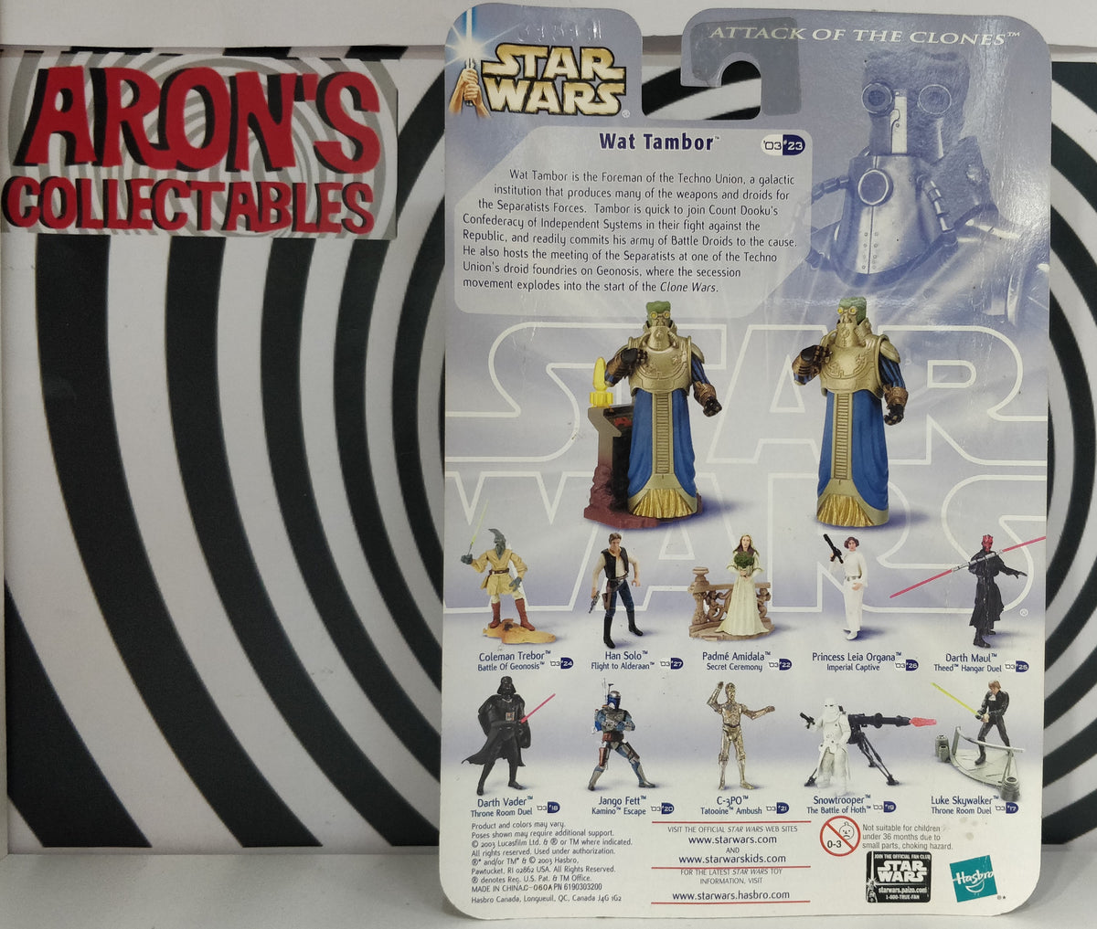 Star Wars 2003 Attack of the Clones #23 Wat Tambor Action Figure ...