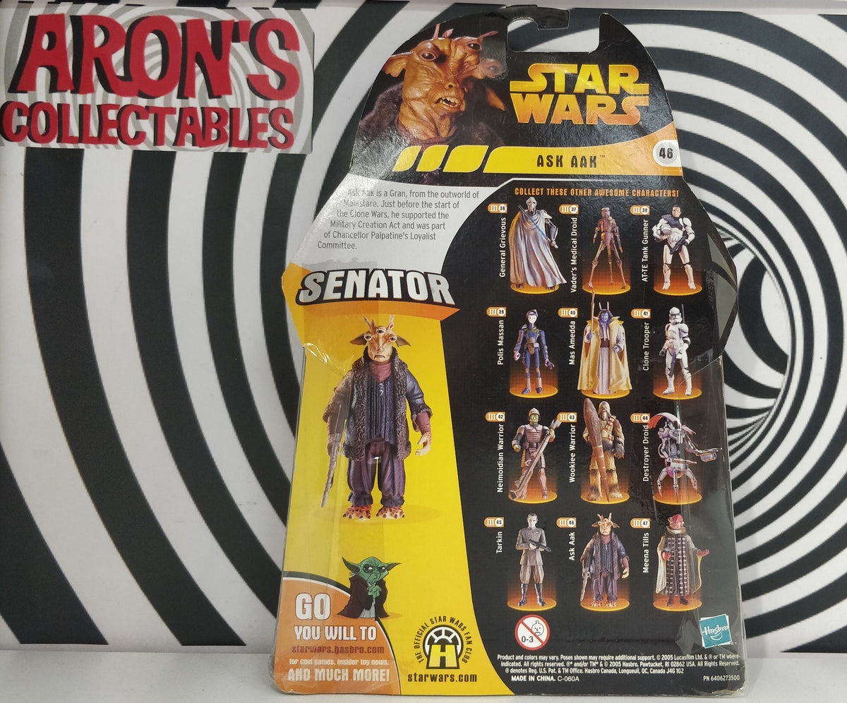 Star Wars Episode III Revenge of the Sith #46 Ask Aak Action Figure ...