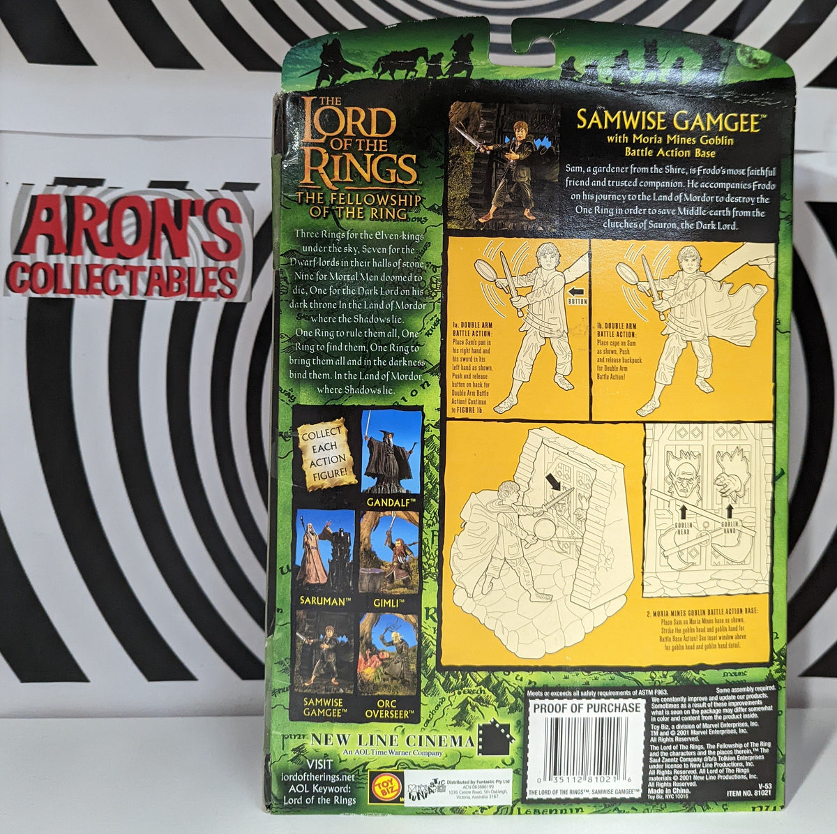Lord of the Rings The Fellowship of the Ring Samwise Gamgee Action Fig ...