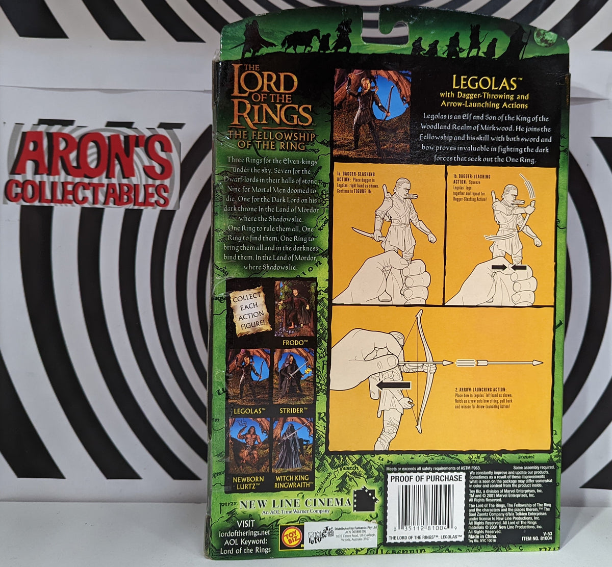 Lord of the Rings Fellowship of the Ring Legolas Action Figure – Arons ...
