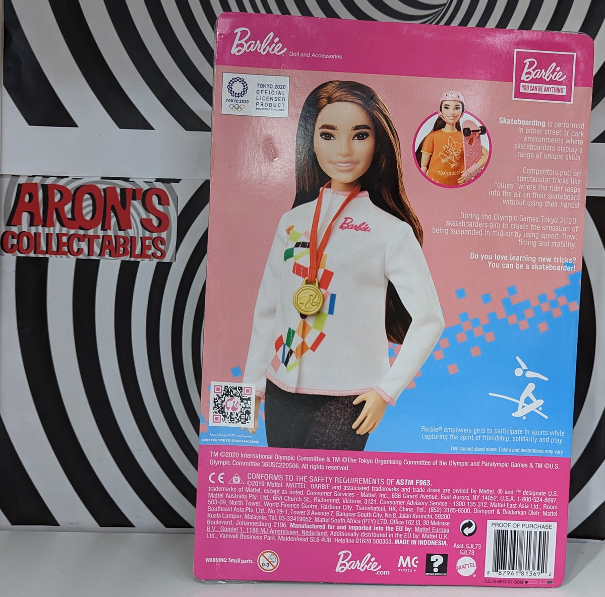 Barbie Tokyo 2020 Olympics Skateboarding Figure – Arons Collectables