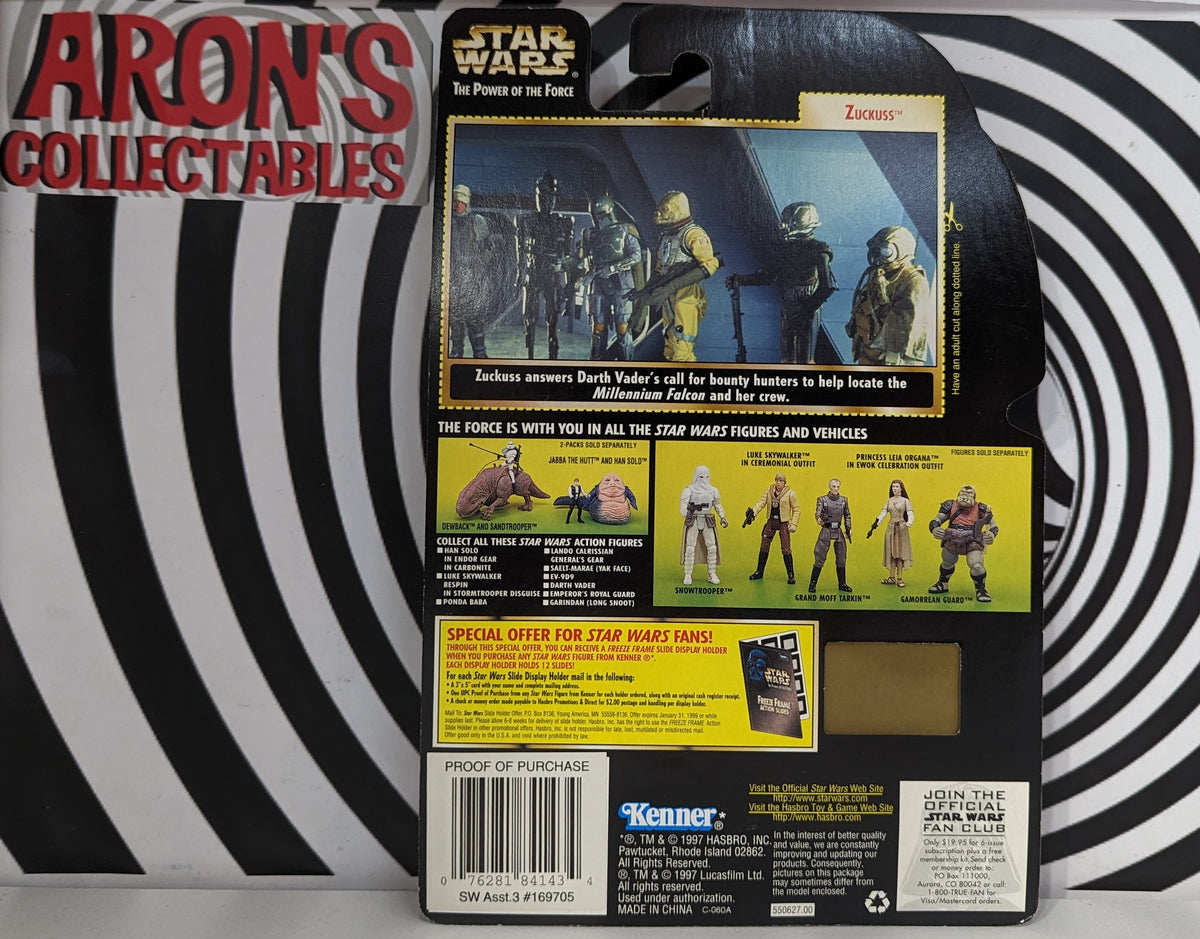 Star Wars The Power of the Force Zuckuss Freeze Frame Action Figure ...